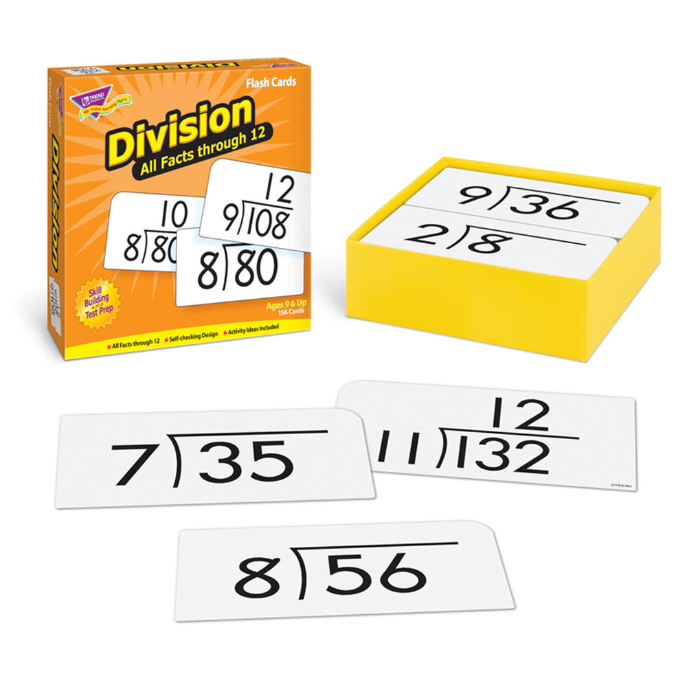 TREND Enterprises, Inc. Flash Cards All Facts 156/Box 0-12 Division