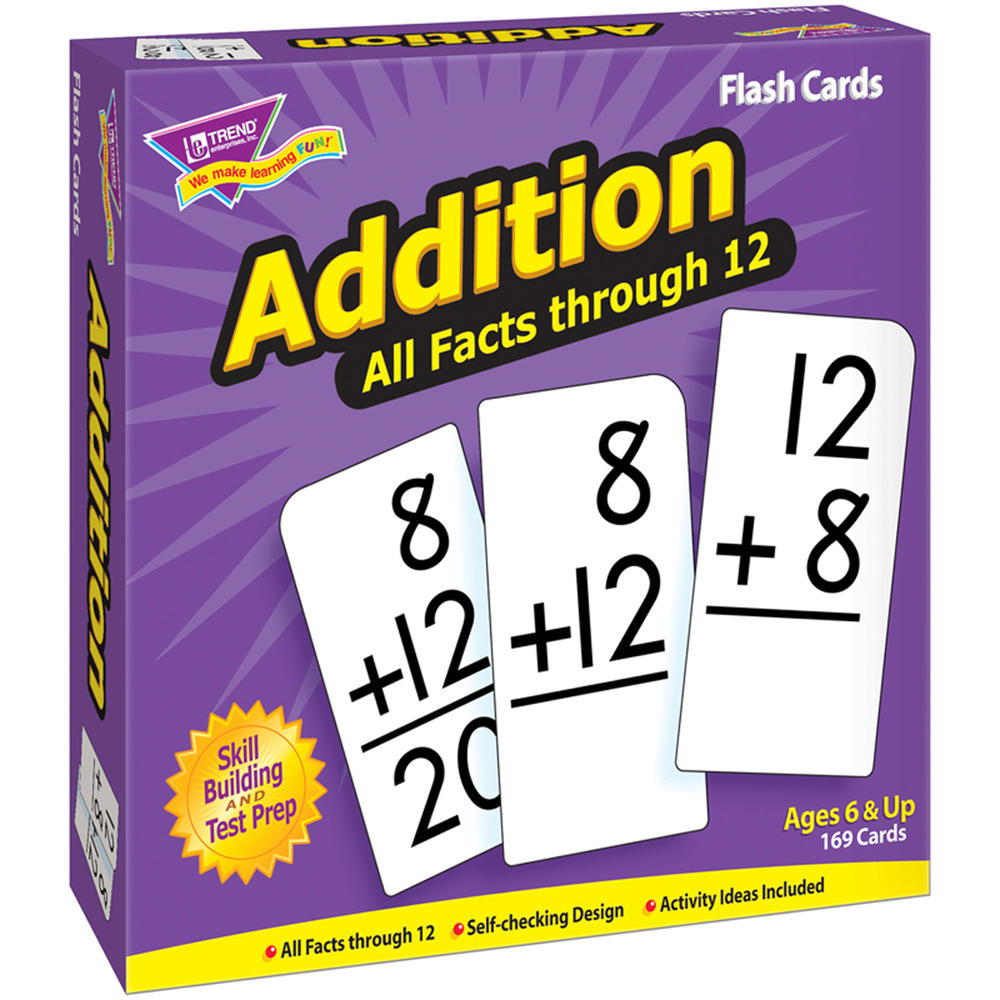 TREND Enterprises, Inc. Flash Cards All Facts 169/Box 0-12 Addition