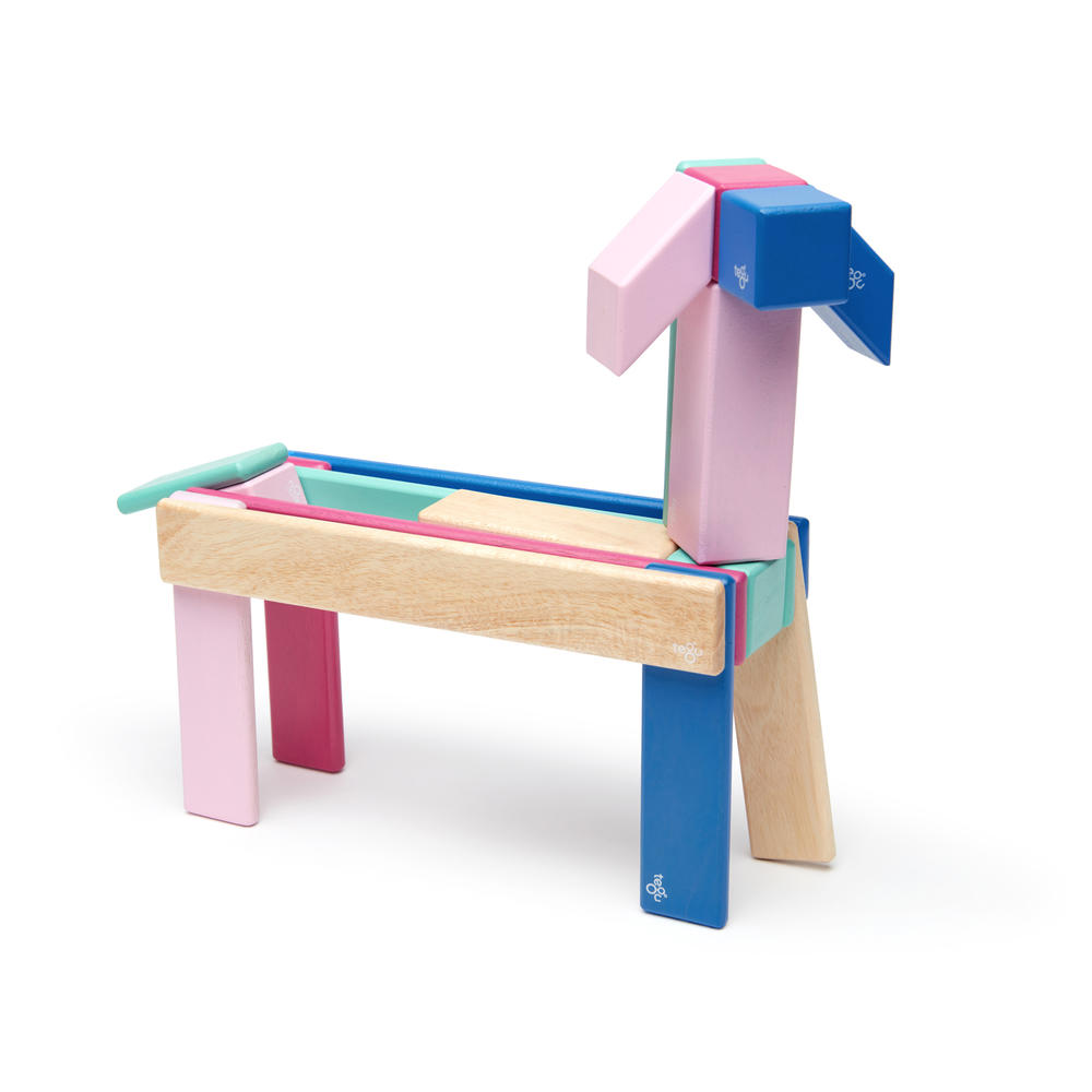 Tegu magnetic blocks - 24 piece blossom set