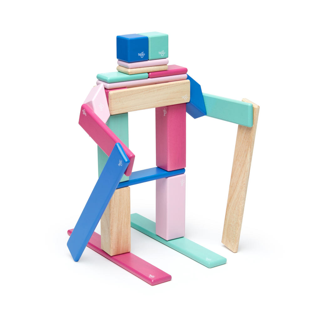 Tegu magnetic blocks - 24 piece blossom set