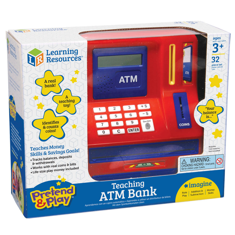 Learning Resources Pretend and Play® Teaching ATM Bank