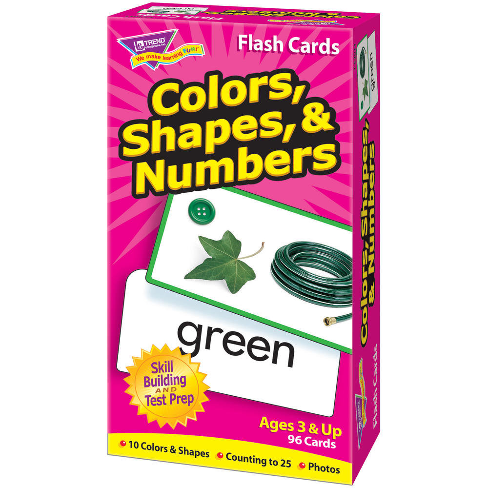 Trend Colors, Shapes, & Numbers Skill Drill Flash Cards, 3 Sets