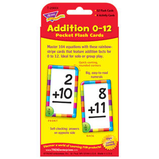 Trend Addition 0-12 Pocket Flash Cards, 12 Packs