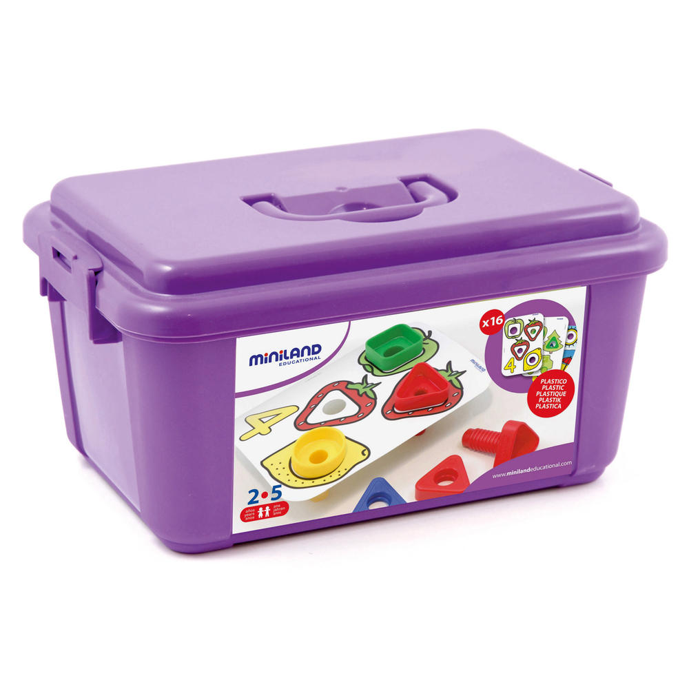 Miniland Educational Nuts & Bolts School Activity Set, 72 Pieces