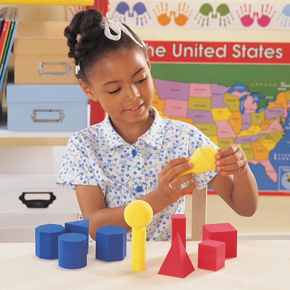 Learning Resources Soft Foam Geometric Shapes Set, 12/Pkg
