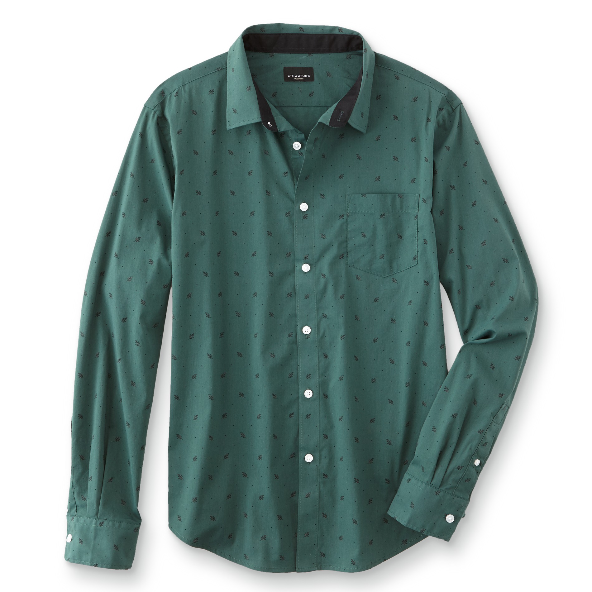 Structure Men's Modern Fit Dress Shirt-Leaf