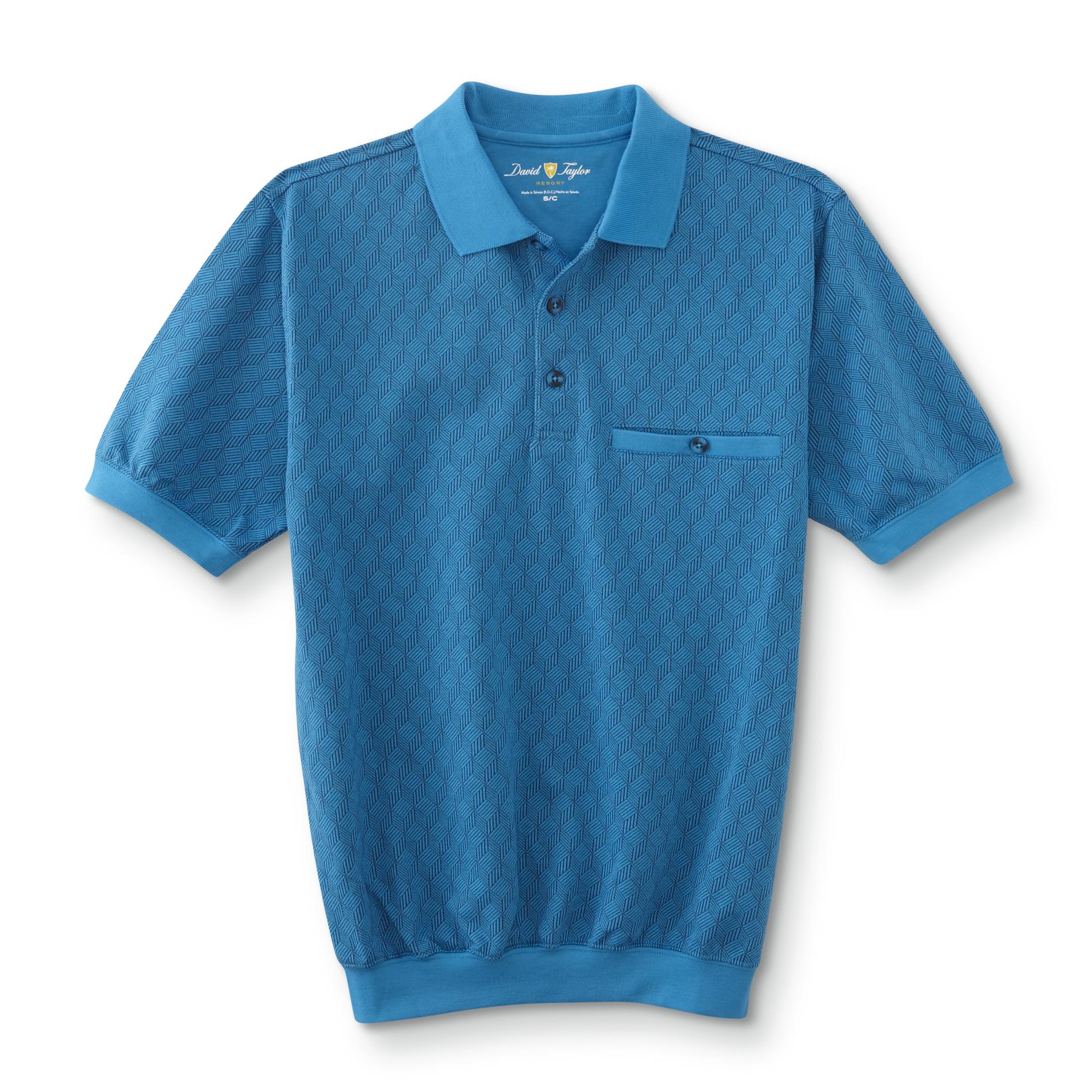 David Taylor Collection Men's Banded Bottom Polo Shirt