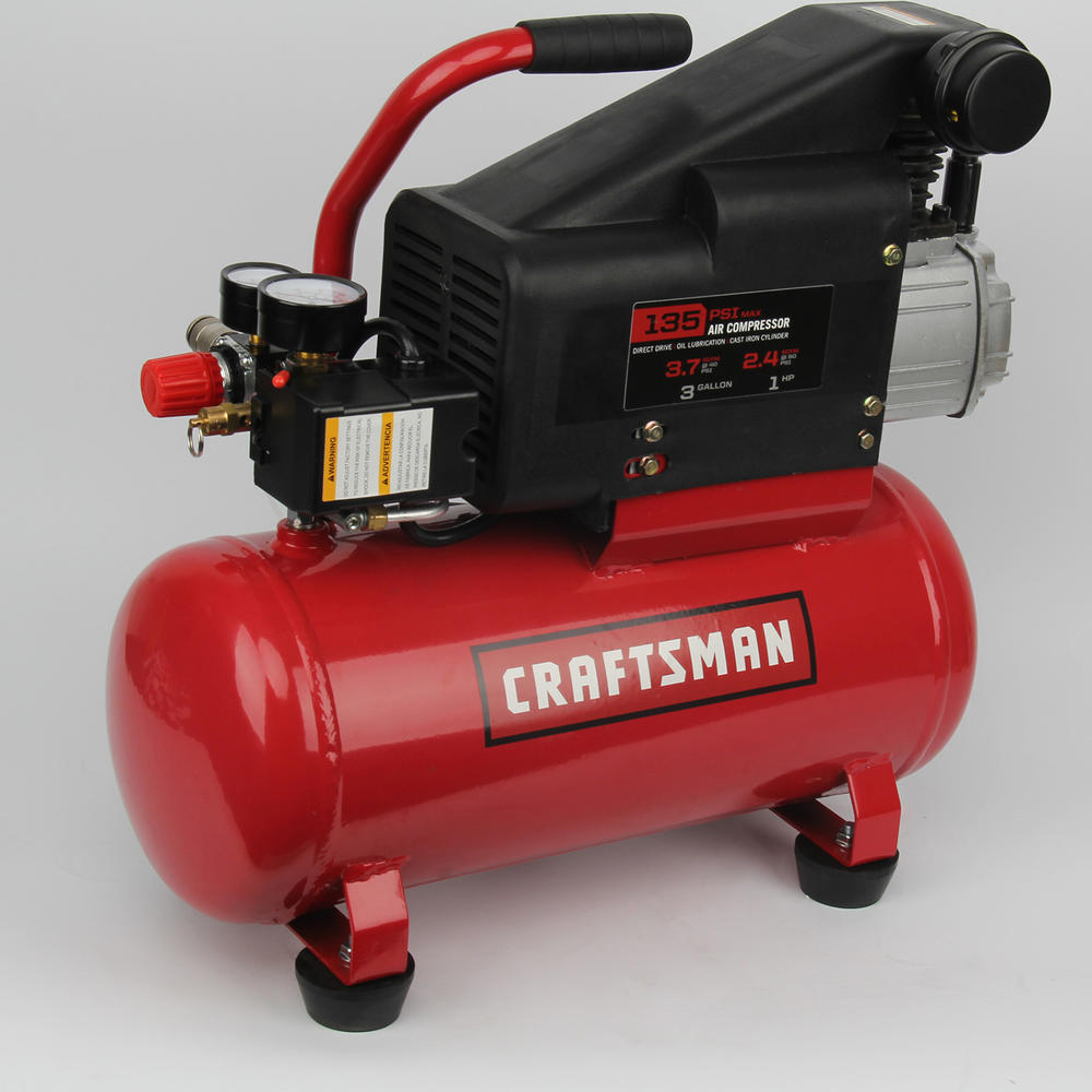 Craftsman 15310 1-HP 3-Gallon Horizontal Air Compressor, 54% OFF
