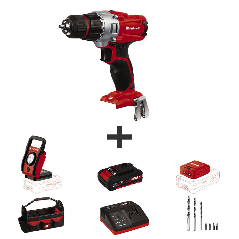 Einhell TE-CD 18/2 Li Kit, Workshop Power Tool Kit
