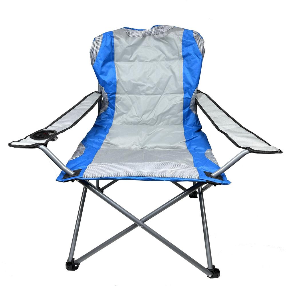 World Famous Sports Deluxe Oversized Folding Chair w/ Cup Holder and ...