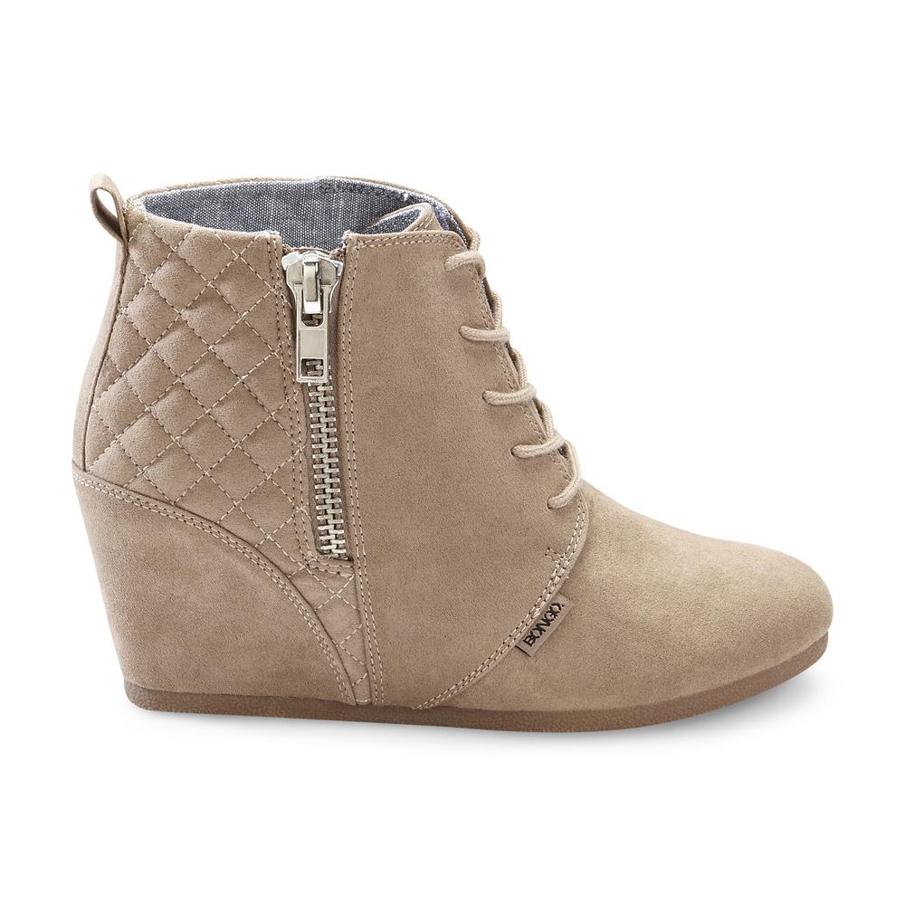 Bongo Women's Kedzie Wedge Bootie - Taupe