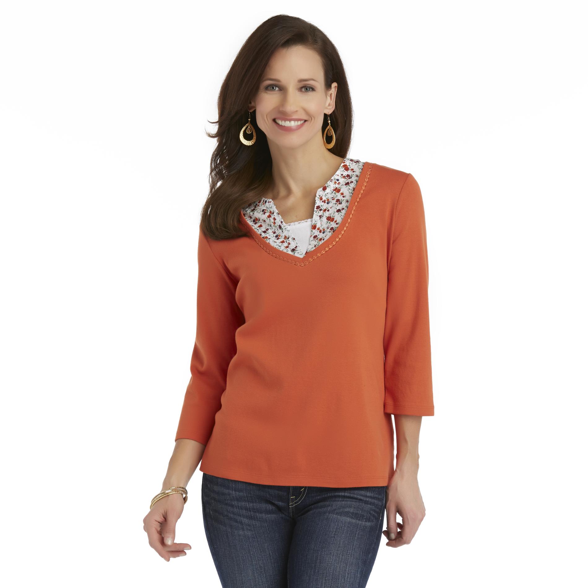 Laura Scott Women's Layered Look Top