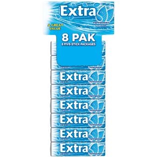 Extra Gum Peppermint 8 Pack 5 Sticks 8 Pack Bags - Food & Grocery - Gum ...