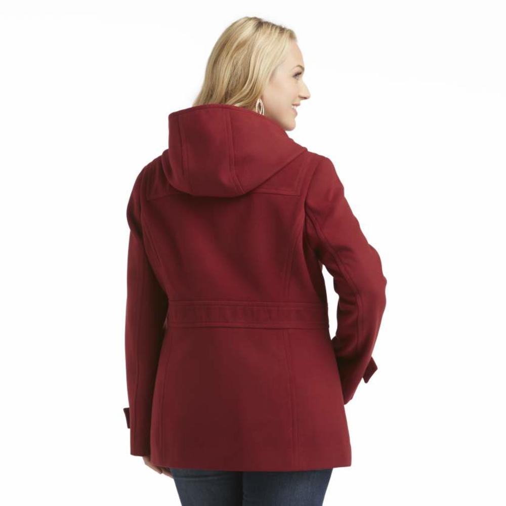 Metaphor Women's Plus Hooded Peacoat