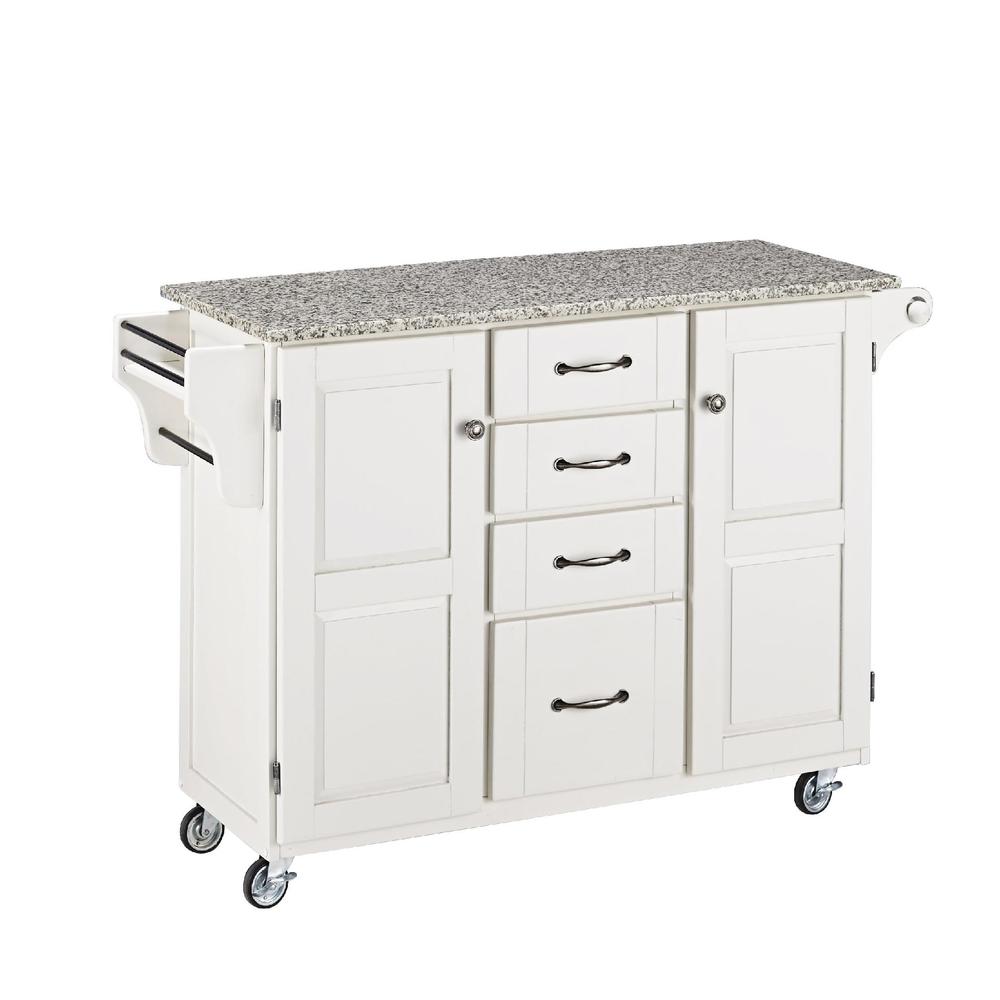Home Styles Create-A-Cart Large Cart - White Finish with Salt & Pepper ...