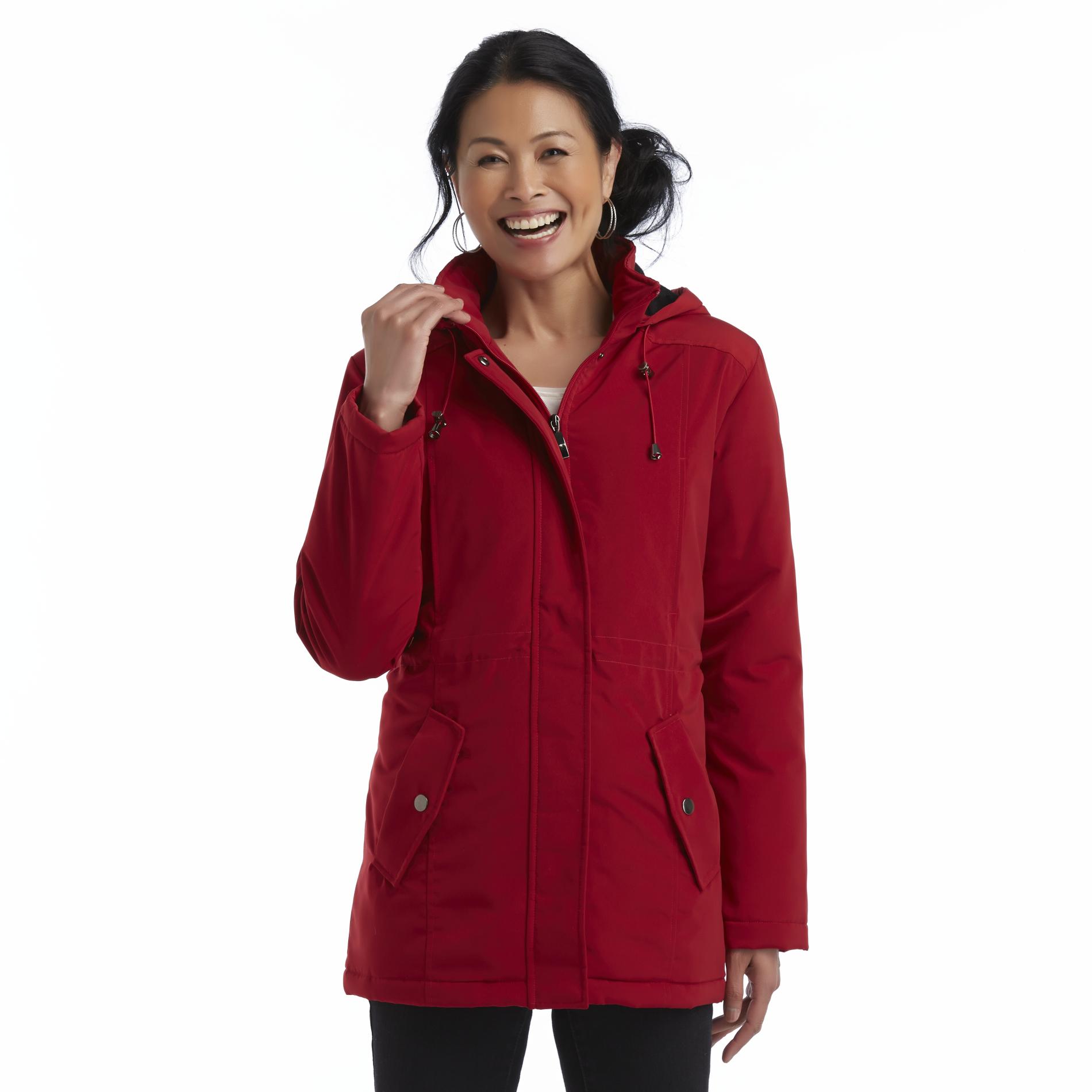 Basic Editions Women's Hooded Winter Jacket