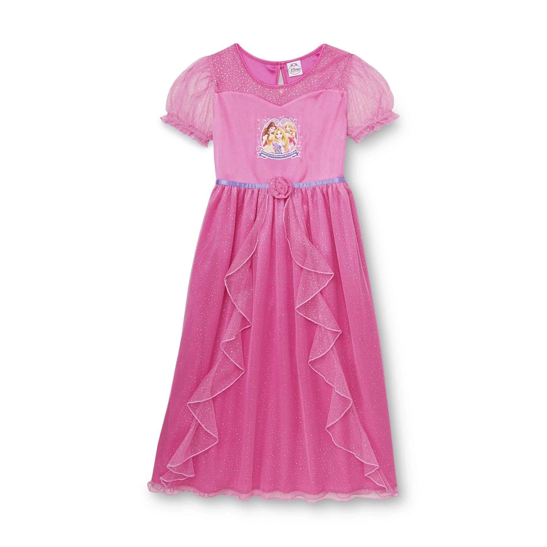 Disney Princess Girl's Nightgown - Belle Rapunzel & Aurora