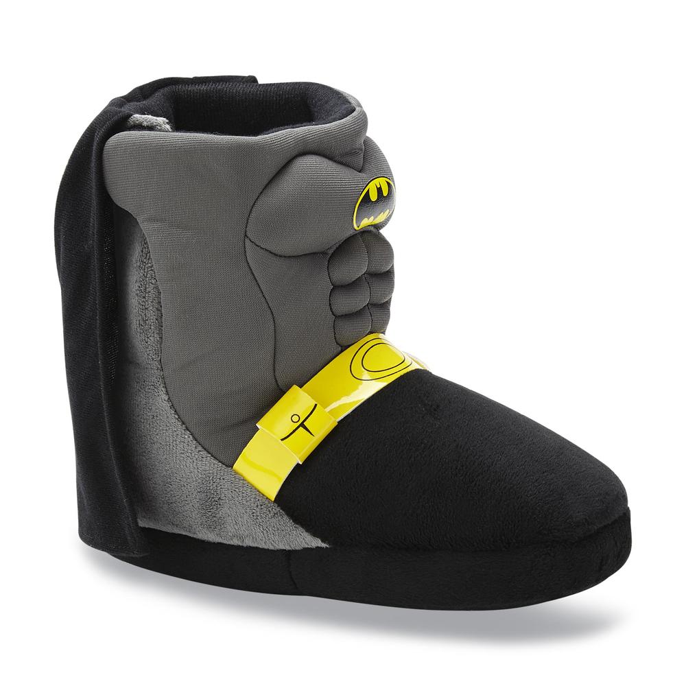 DC Comics Batman Boy's Black/Gray/Yellow Slipper Boot