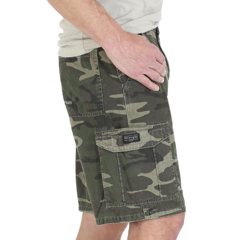 Wrangler Mens Twill Cargo Shorts Camo