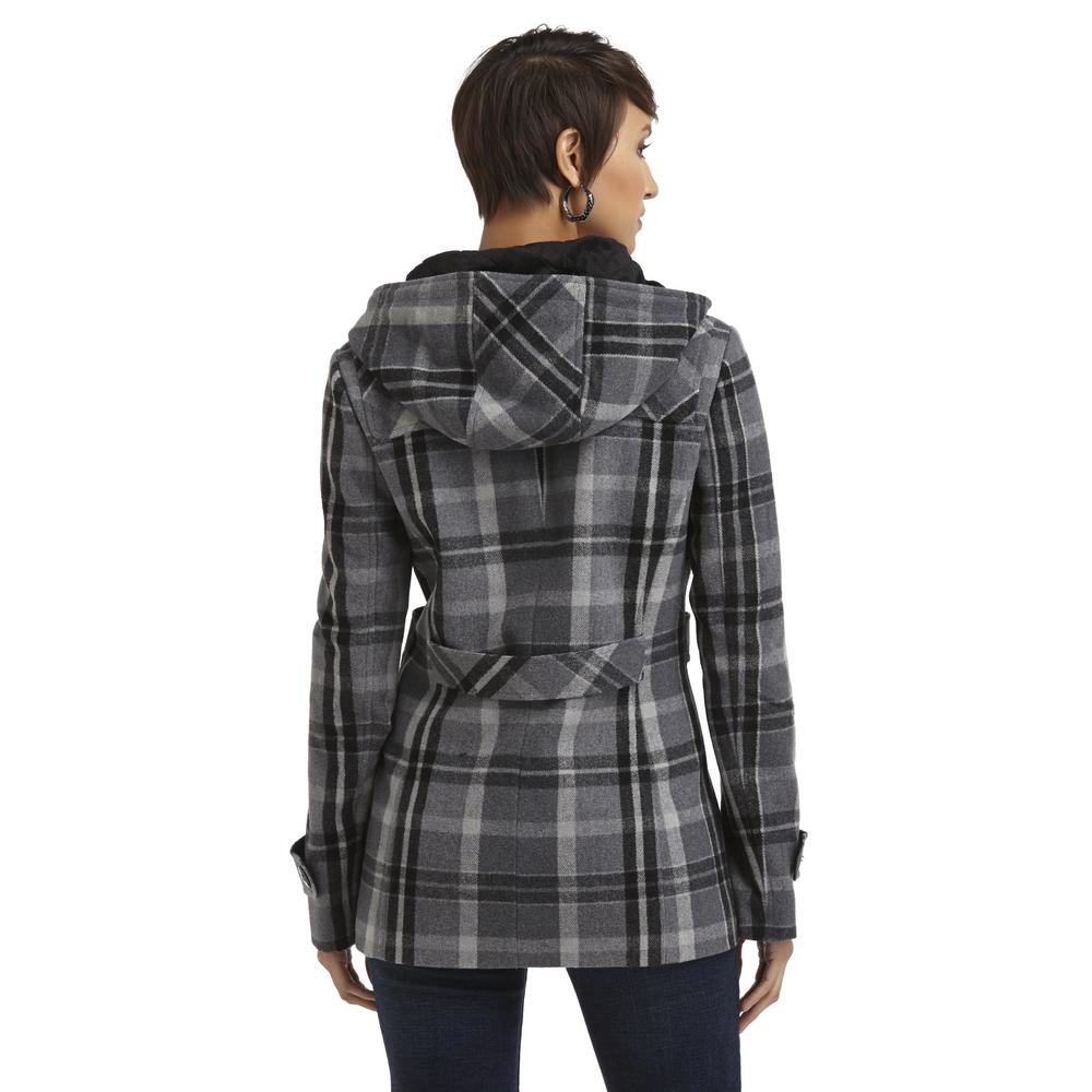 Covington Women's Wool-Blend Hooded Jacket - Plaid