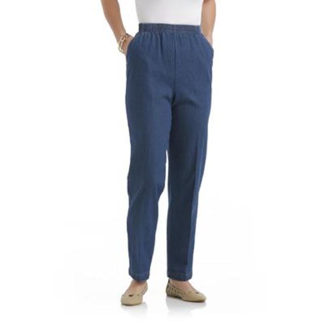 Laura Scott Womens Elastic Waist Jeans