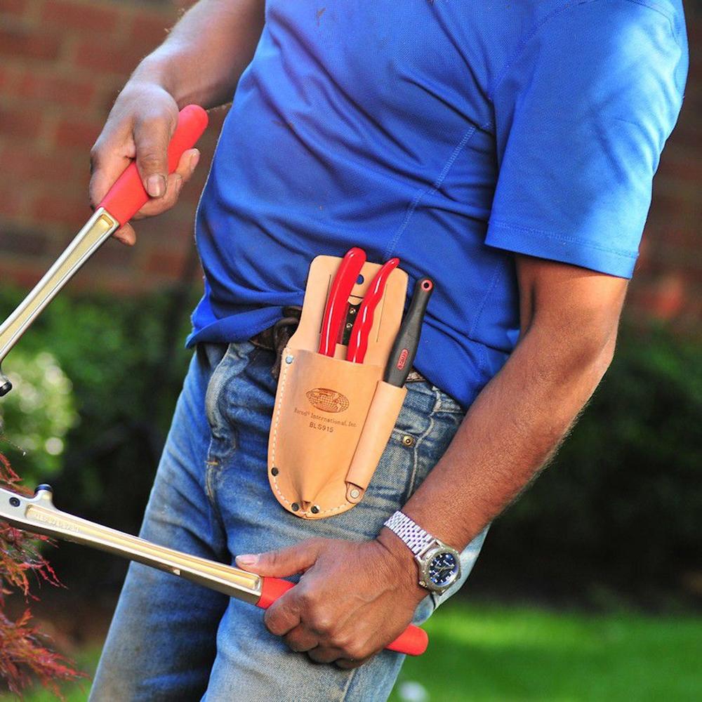 Barnel USA BLS915 9" Leather Pruner Sheath With Accessory Holster