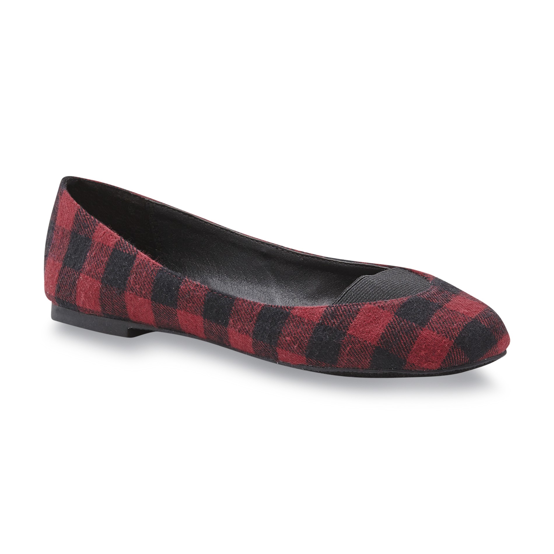 Seventeen Women's Vanessa Ballet Flat Shoe - Red Plaid