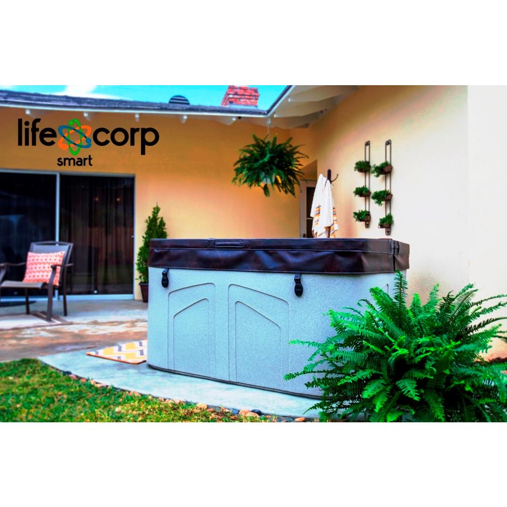 Lifesmart LS100DX 4 Person 20 Jet Plug & Play Rock Solid Spa Includes ...