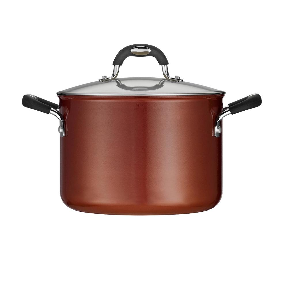 Style Ceramica_01 Metallic Copper 6 Qt. Covered Stock Pot