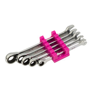 The Original Pink Box PINK 5 Piece SAE Ratcheting Wrench Set