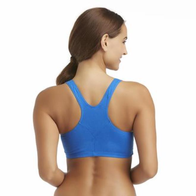 Hanes Womens 2 Pack Cotton Racerback Sports Bras