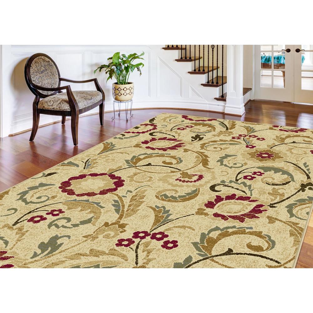 Laguna Wichita Ivory 5 ft. x 7 ft. Transitional Area Rug