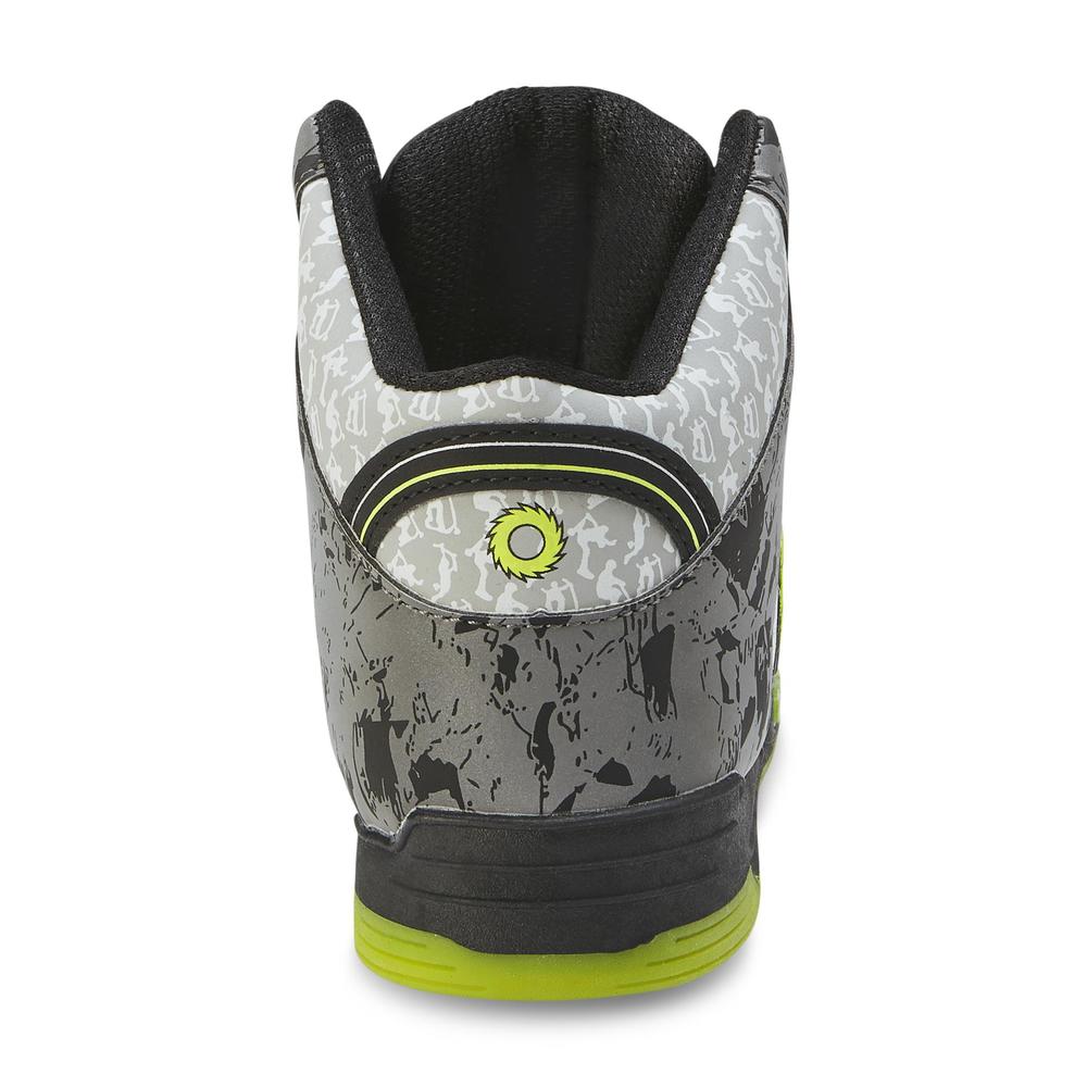 Razor® Boy's Razor Glow Light Up Mid-Top Athletic Shoe - White/Silver