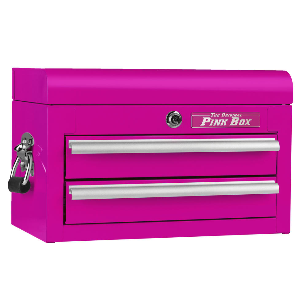 18-inch 2-Drawer 18G Steel Mini Pink Tool Chest