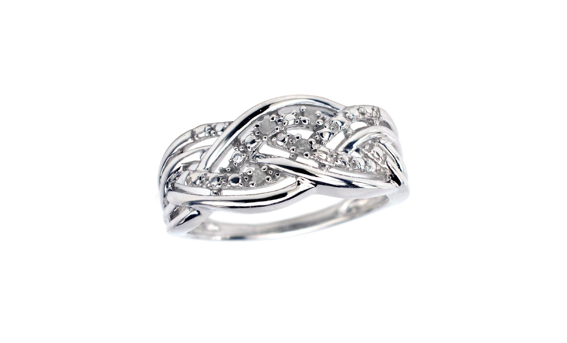 Diamond Sterling Silver Ring