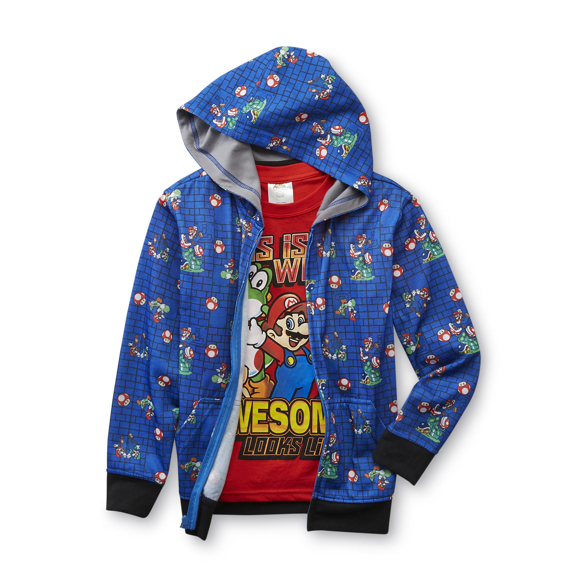 Nintendo Super Mario World Boy's T-Shirt & Hoodie Jacket