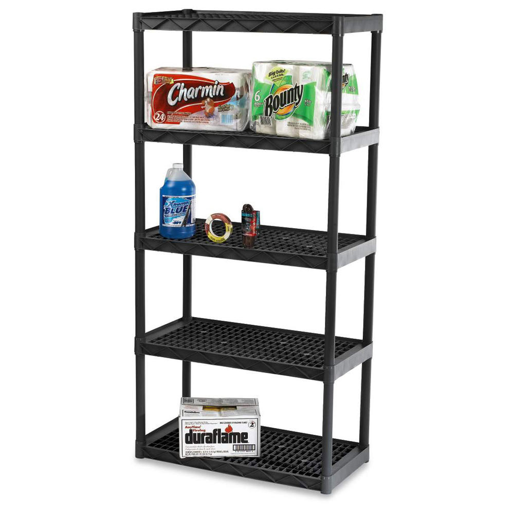 Plano 5-Shelf Heavy-Duty Resin Interlocking Shelving Unit, Holds up to ...