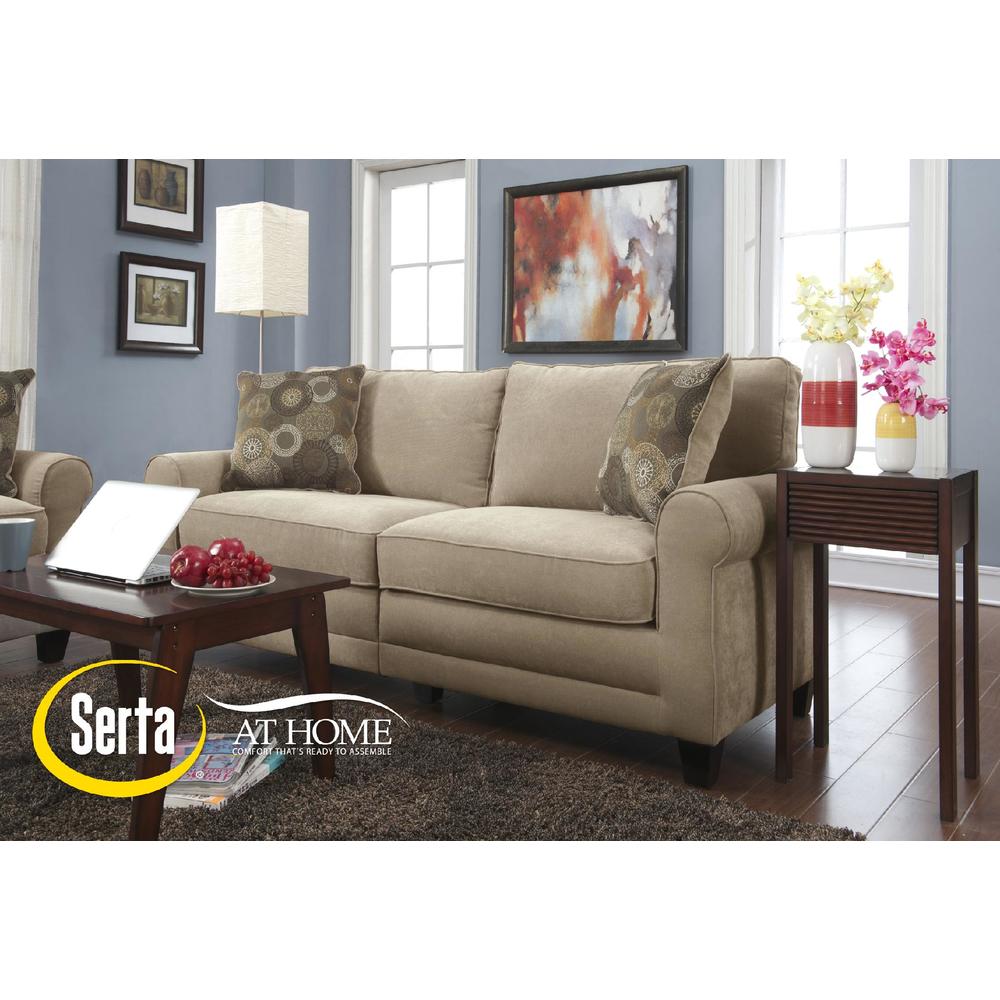 Serta RTA Copenhagen Collection 73" Fabric Sofa-Vanity Beige