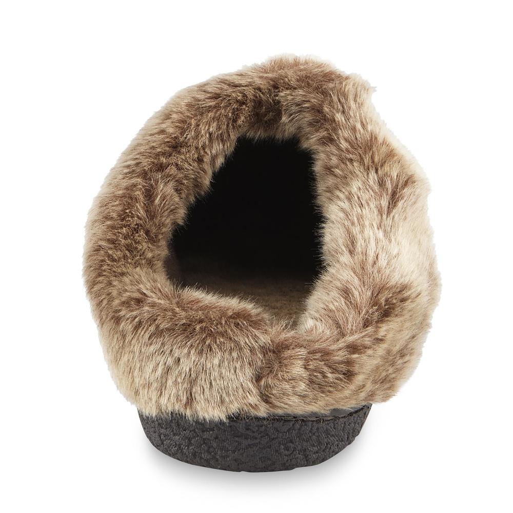 Isotoner Women's Woodlands Elissa Red/Tan Clog Slipper