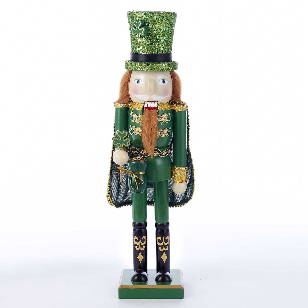 15" Wooden Irish Nutcracker with Cape