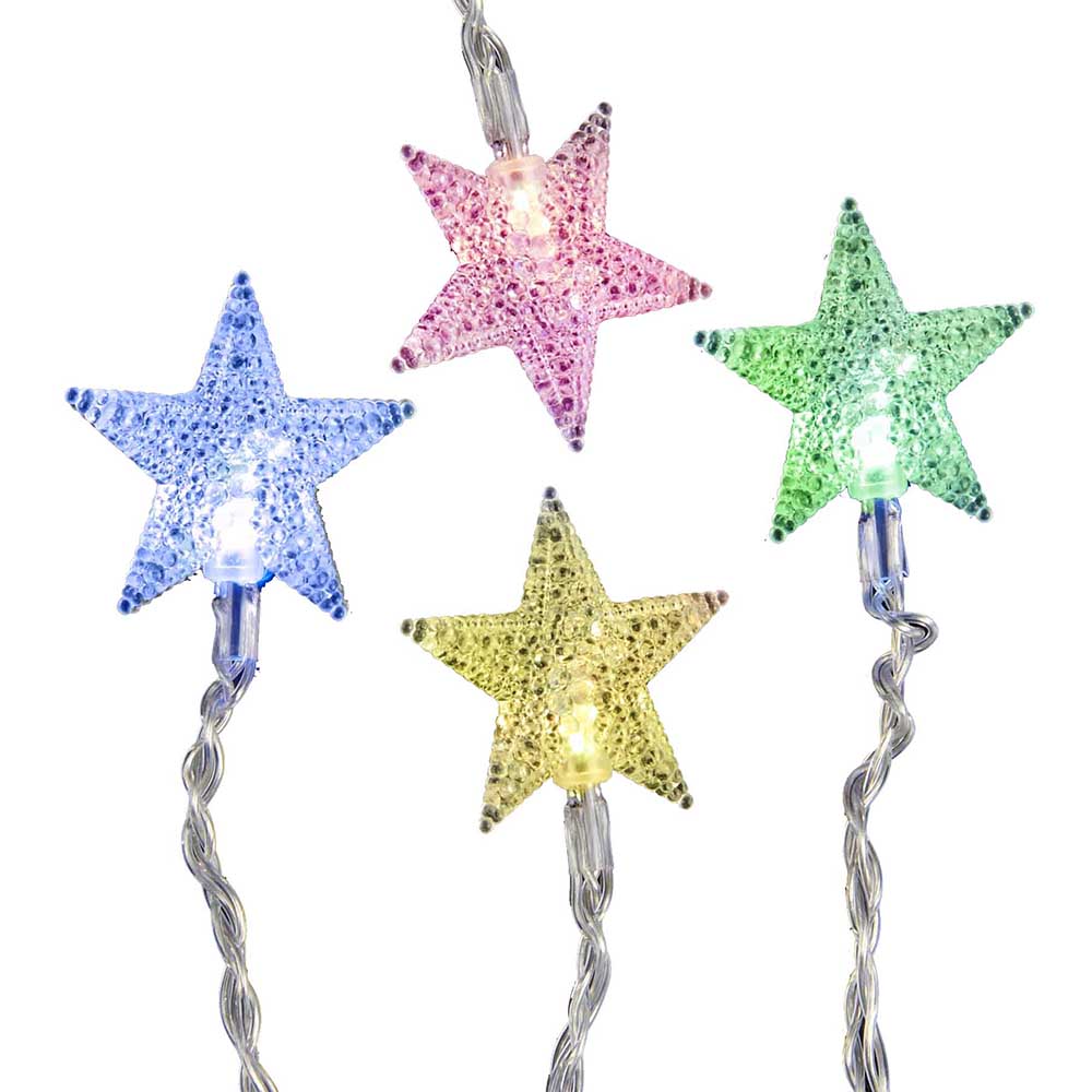 Battery-Operated 10-Light LED Star Light Set