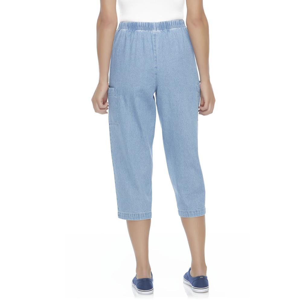 Basic Editions Women's Denim Capri Pants