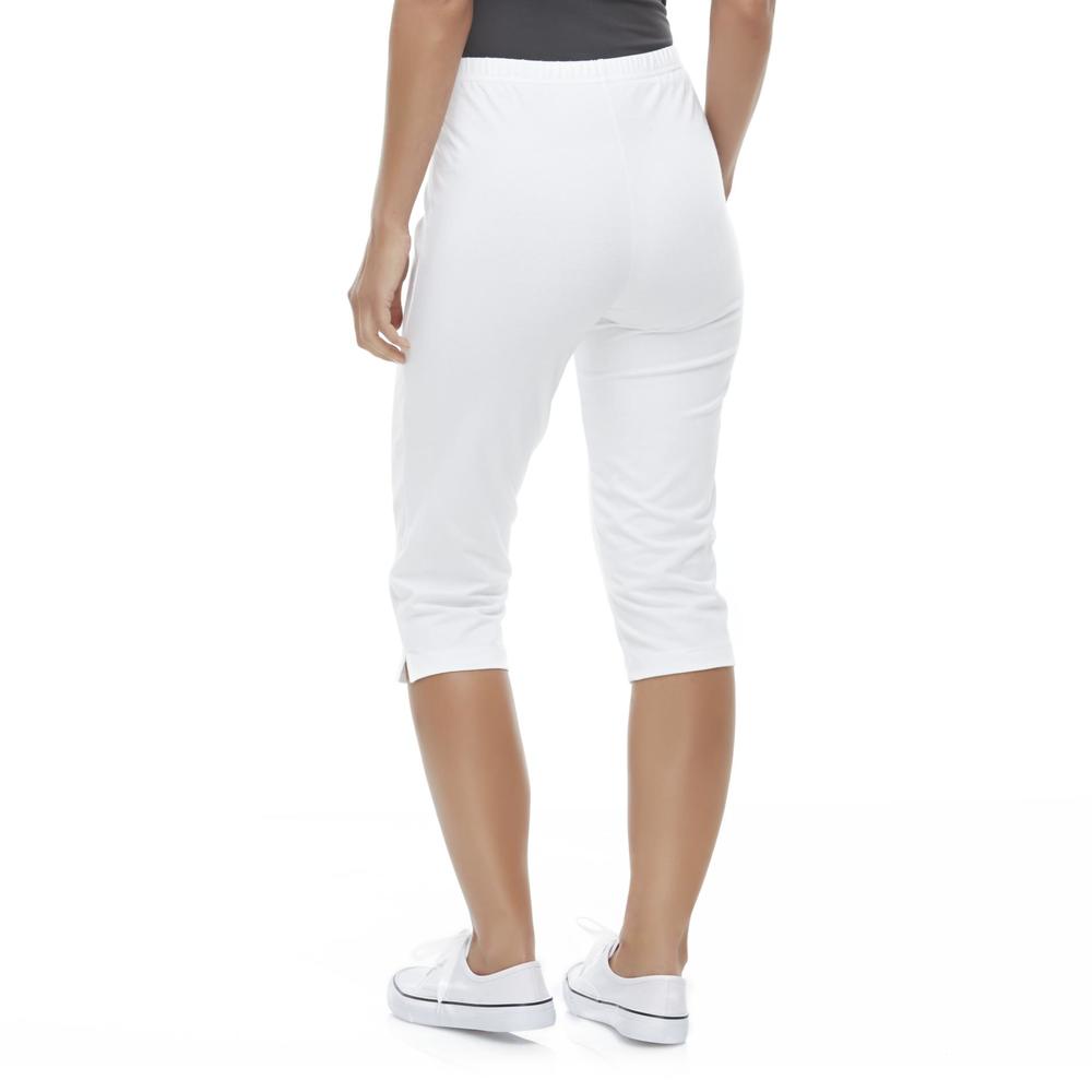 Basic Editions Women's Knit Capri Pants