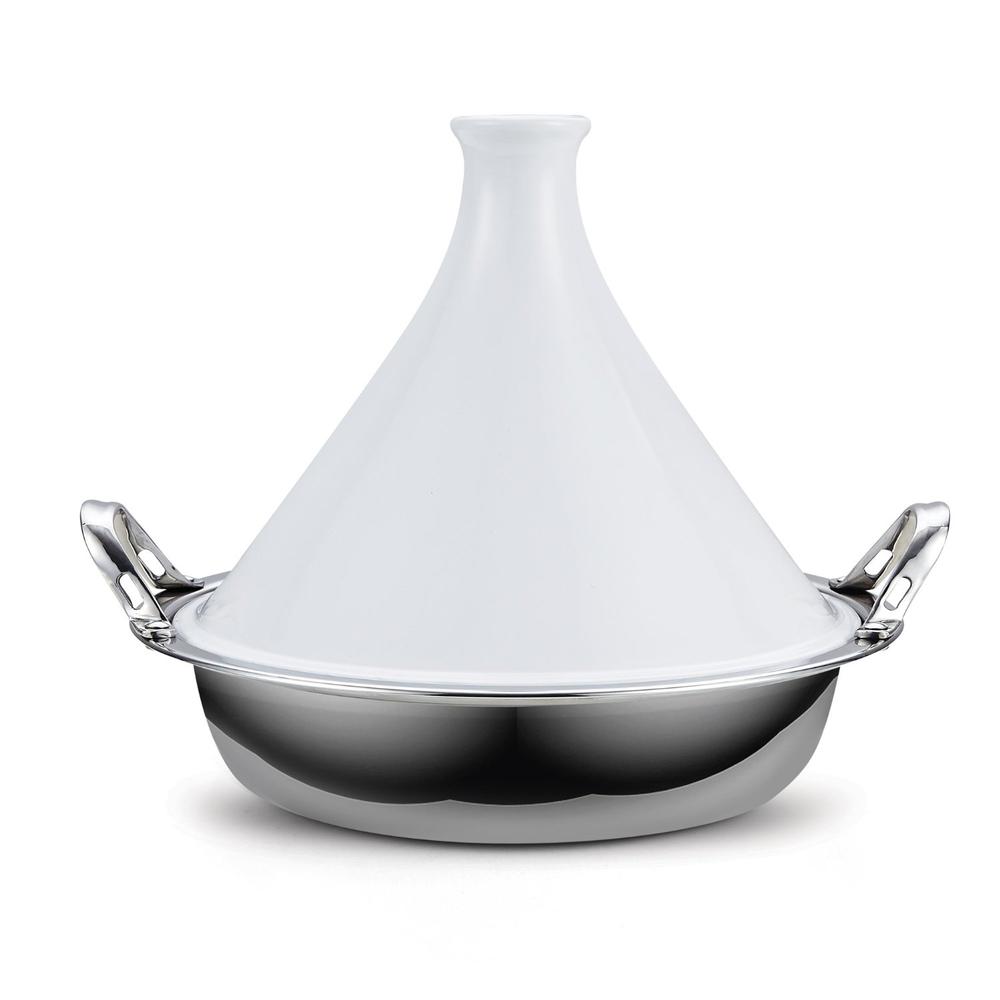 Cooks Standard Multi-Ply Clad Stainless Steel Tagine with 2 Handle and ...