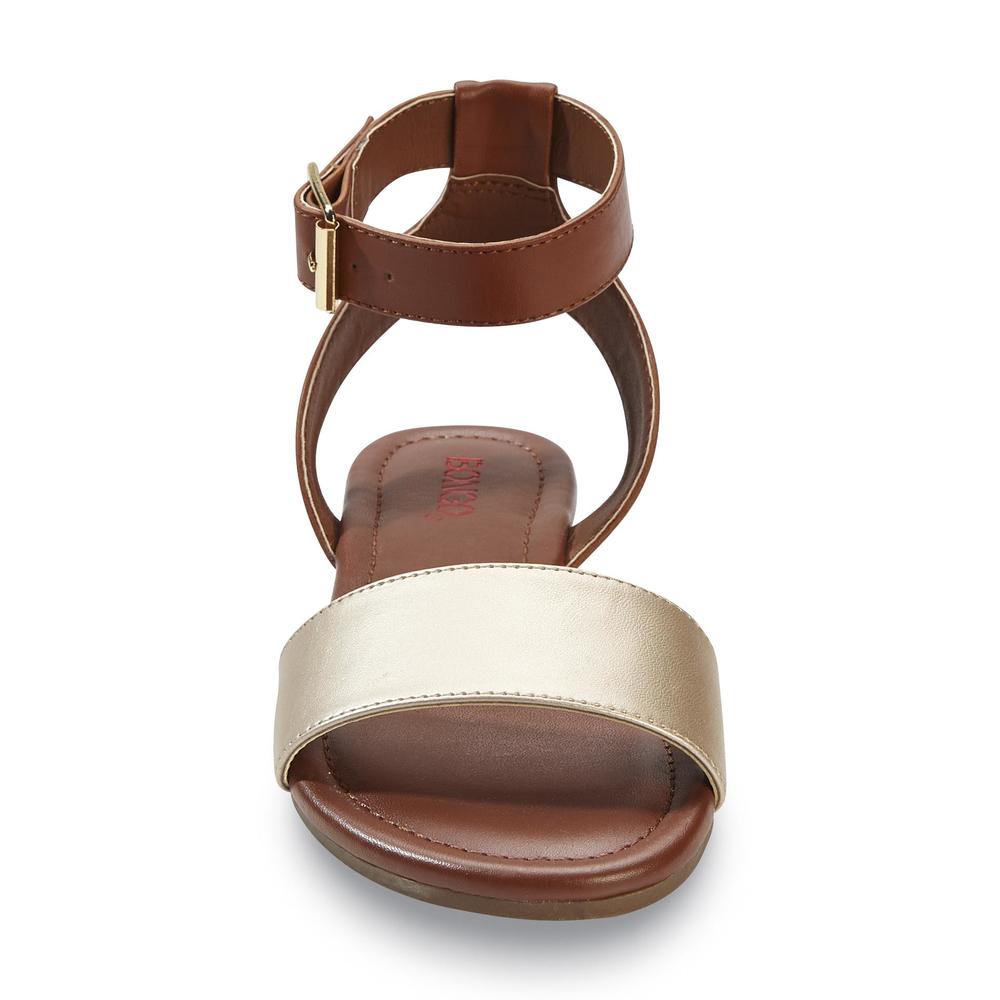 Bongo Women's Two Fun Brown/Gold Sandal