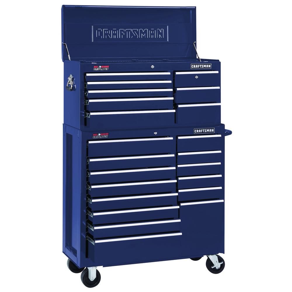 Craftsman 40" Wide 14-Drawer Ball-Bearing GRIPLATCH® Rolling Cabinet ...
