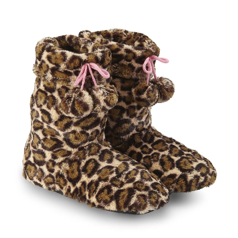 Joe Boxer Women's Leopard Print Booties
