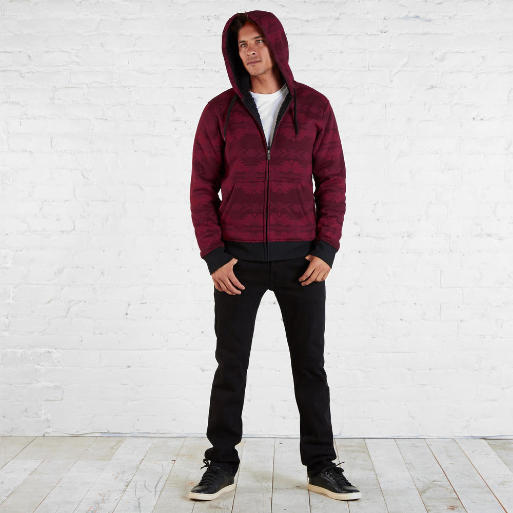 Adam Levine Aztec Hoodie with Sherpa Lining