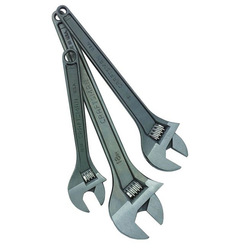 Craftsman 3 pc. Adjustable Wrenches, Giant Size Industrial