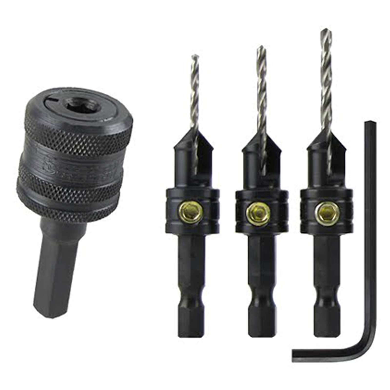 SNAPPY TOOLS Snappy 3 Piece Gold Screw Countersink Set with Quick ...